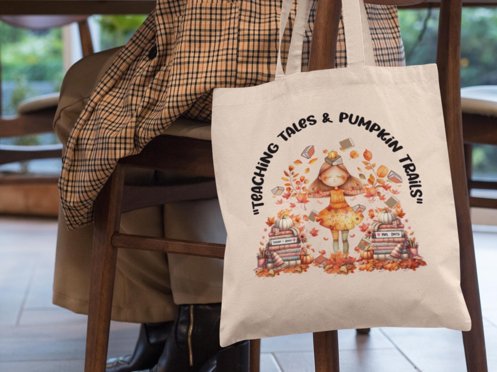 Tote Teacher Bag,tote Bag Teacher,teacher Bag Tote,fall Book Bag, Tote ...