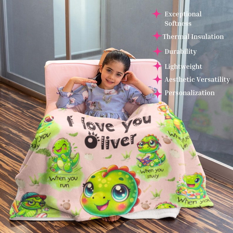 Personalized Dinosaur Blanket,dinosaur Blanket,custom Dinosaur Blanket ...