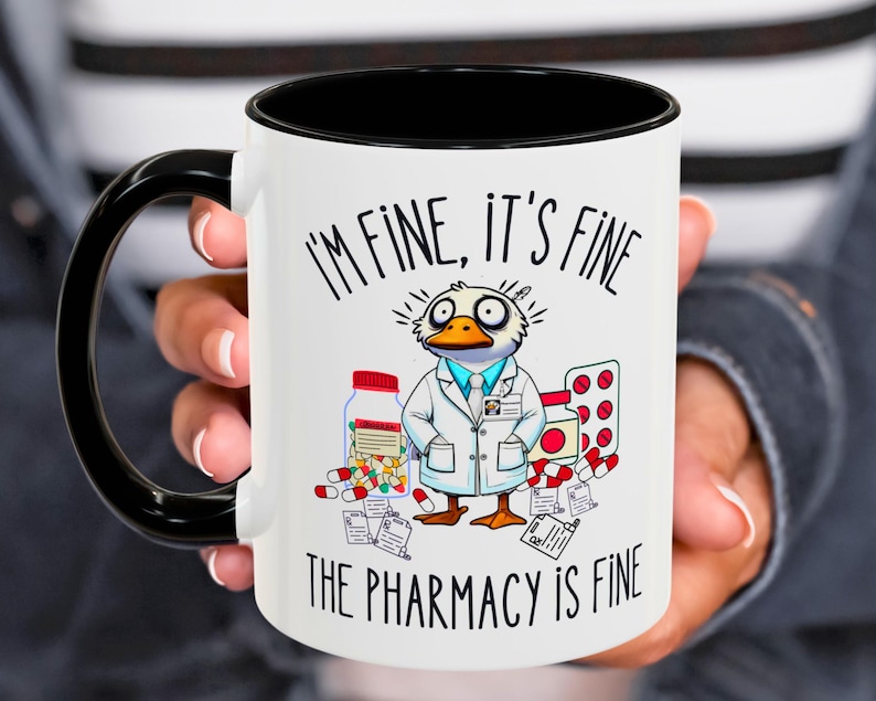 Pharmacy Funny Goose Coffee Mug, Pharmacy Tech Cup, Personalized ...