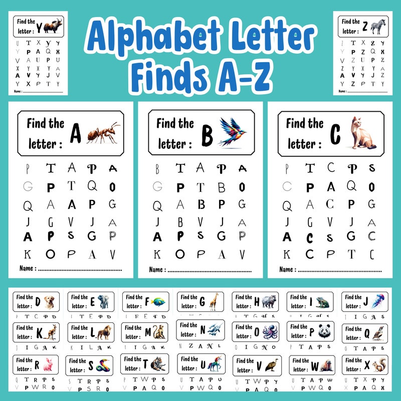 Find the Letter Printable - Etsy