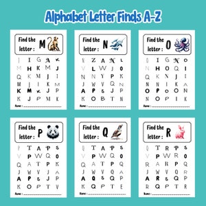Alphabet Letter Finds A-Z PDF | Printable Kids Educational Activity ...