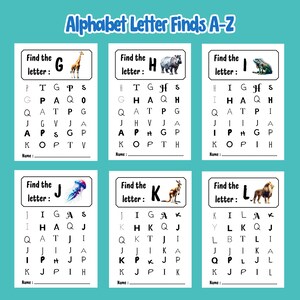 Alphabet Letter Finds A-Z PDF | Printable Kids Educational Activity ...
