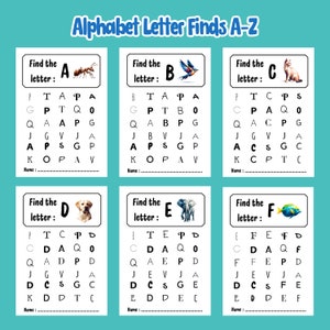 Alphabet Letter Finds A-Z PDF | Printable Kids Educational Activity ...