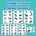 Printable A-Z Animal Alphabet Flashcards Educational Preschool Learning ...