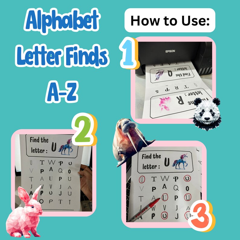 Alphabet Letter Finds A-Z PDF | Printable Kids Educational Activity ...