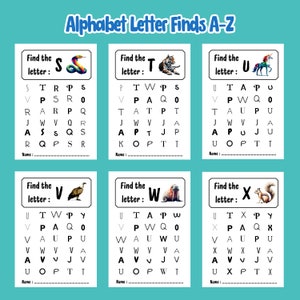 Alphabet Letter Finds A-Z PDF | Printable Kids Educational Activity ...