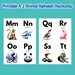 Printable A-Z Animal Alphabet Flashcards | Educational Preschool ...