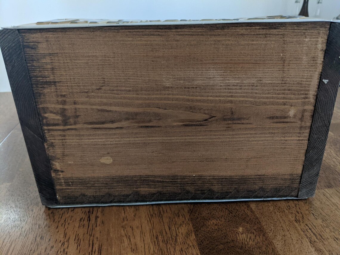 Recycled License Plate Box, Storage Box, Decorative Bin, Bar/kitchen ...