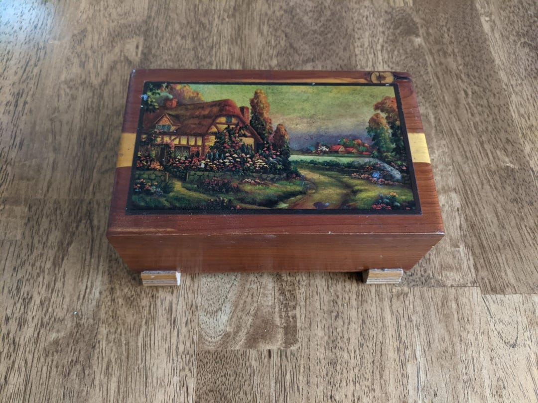 Cedar Chest, Footed Trinket Box, Vintage, Cedar Footed Jewelry Box ...