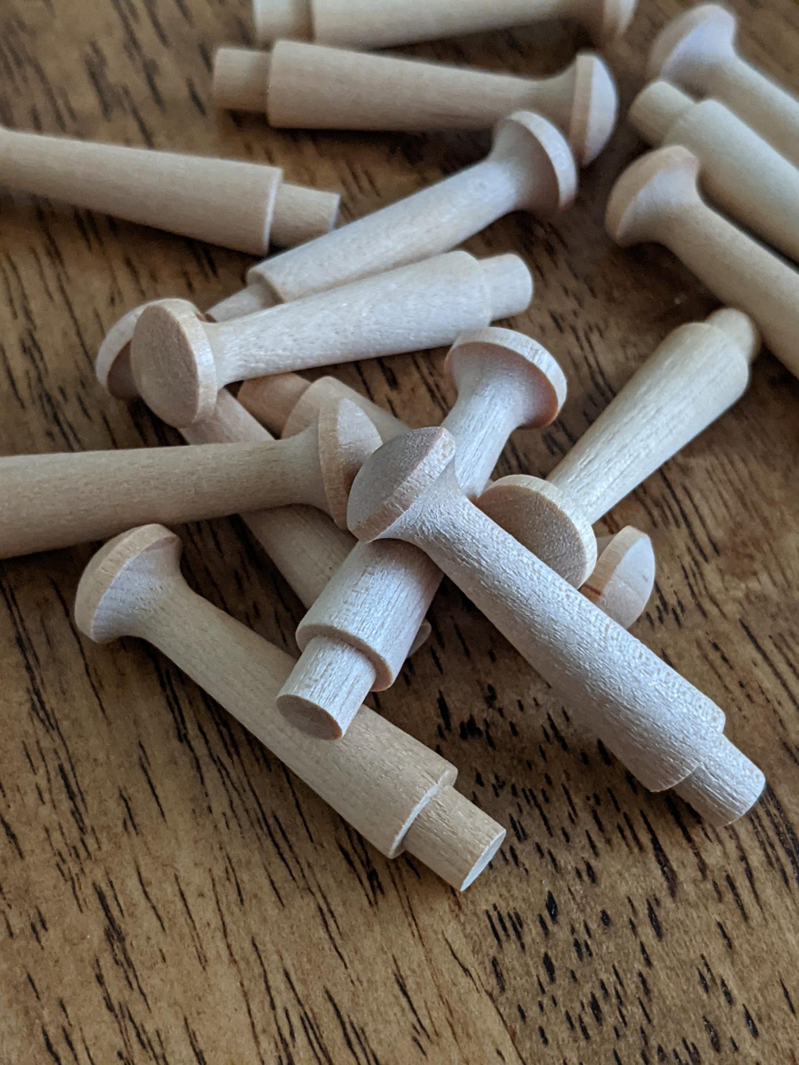 15 Count Mini Unfinished Wood Shaker Pegs, 1 3/4 Wood Shaker Pegs ...