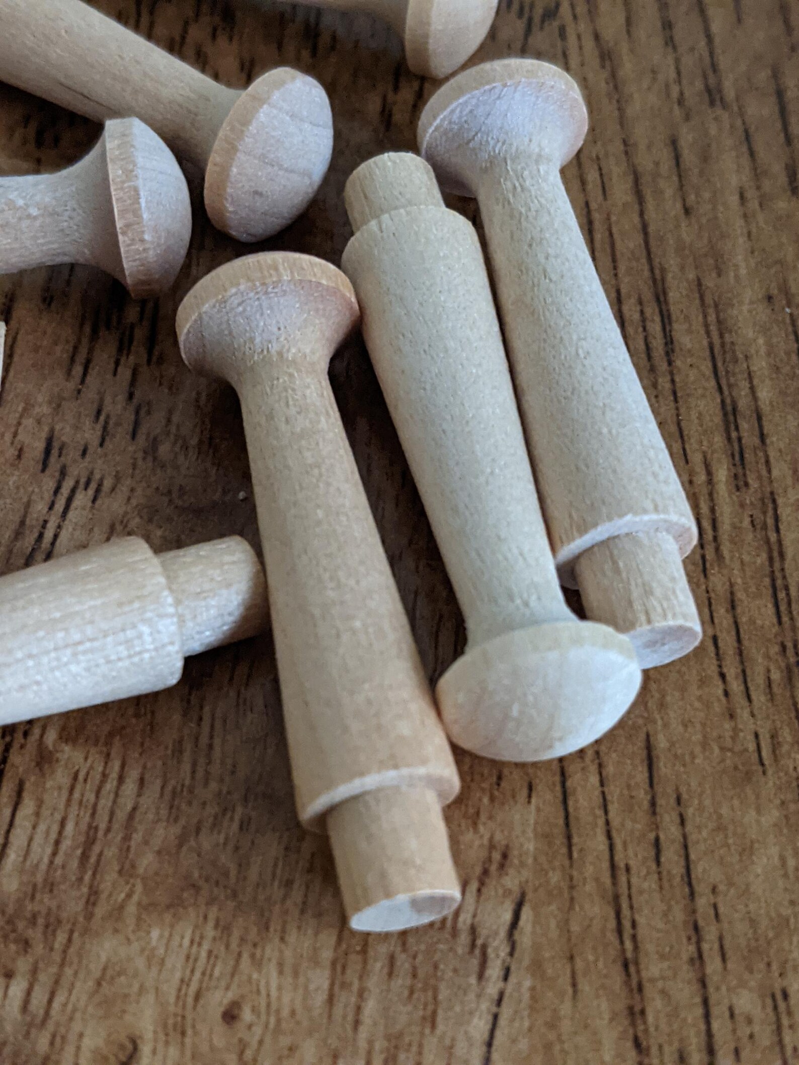 15 Count Mini Unfinished Wood Shaker Pegs, 1 3/4 Wood Shaker Pegs ...