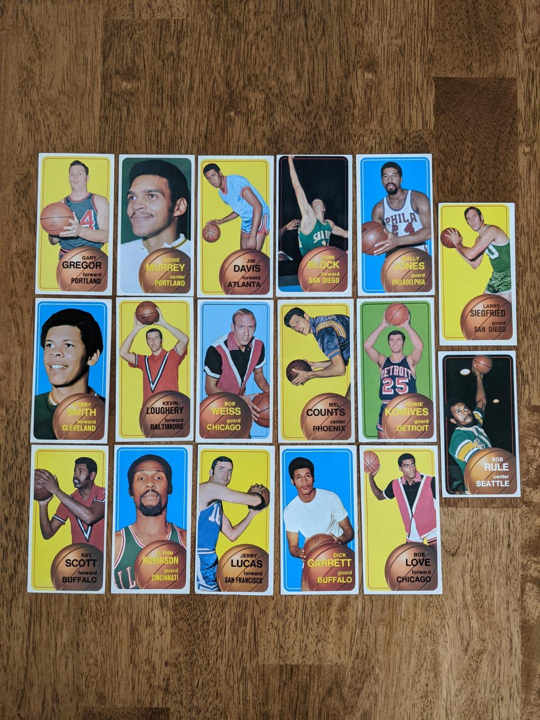 Topps NBA Basketball Trading Cards, Lot of 17, Vintage, 1970's, Sports ...