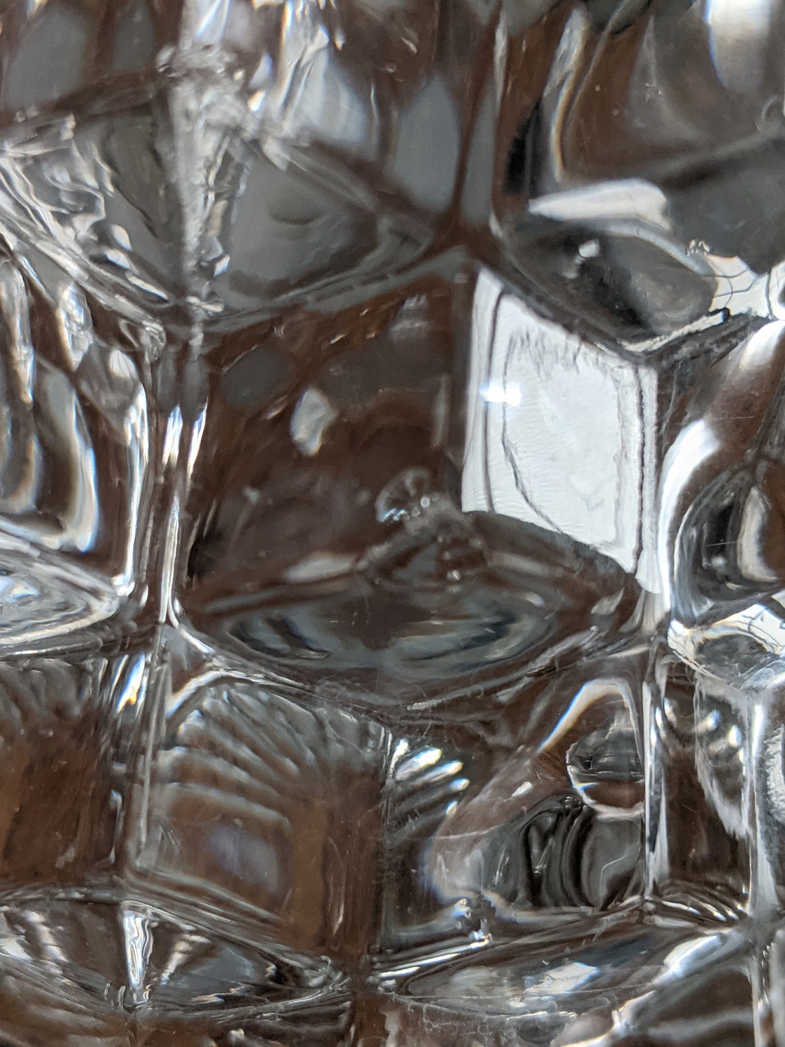 Cubist Glass Vase, Vintage, Mid Century Tumbling Cube Glass Vase With ...