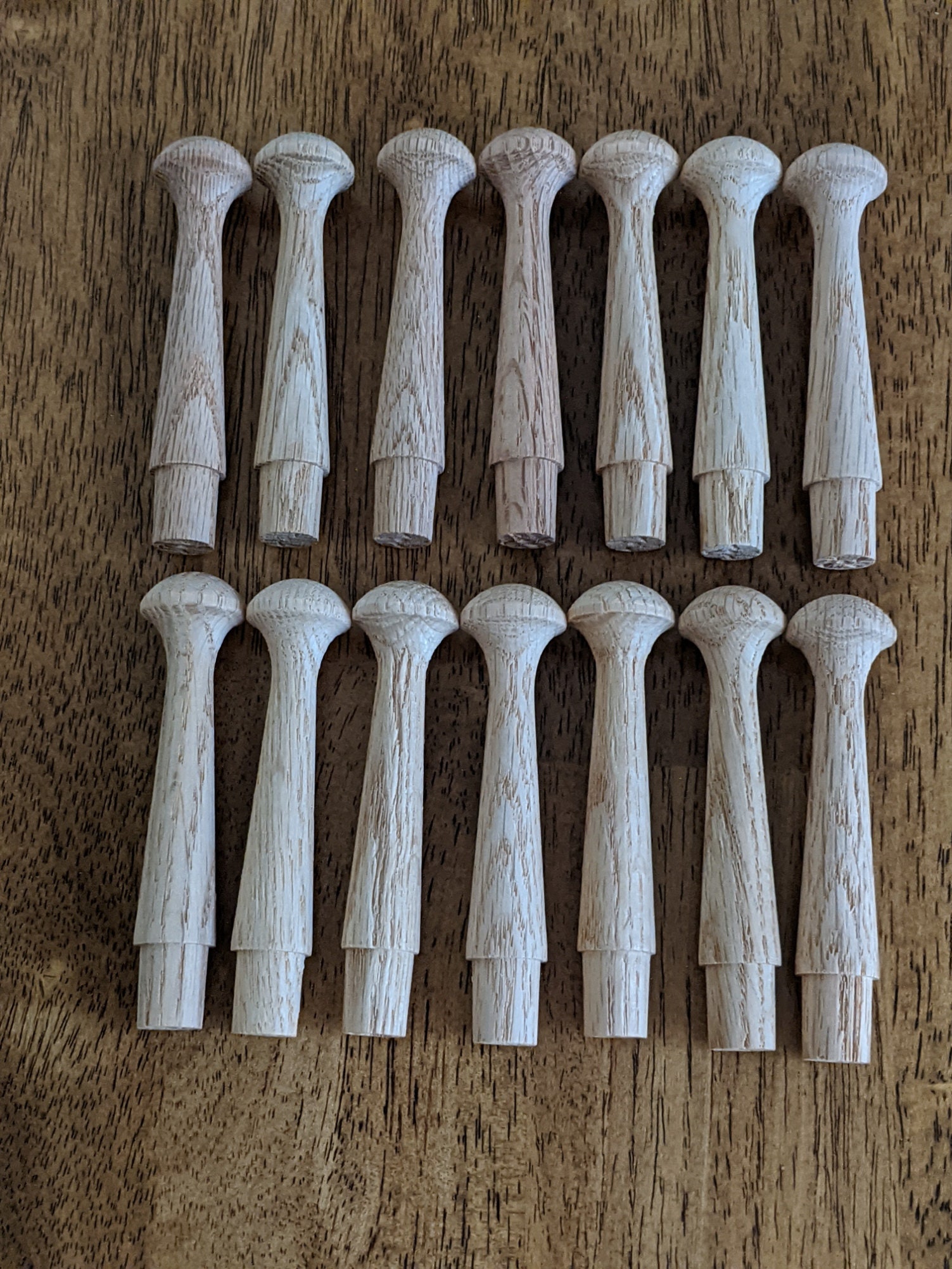 14 Count Unfinished Oak Shaker Pegs, Ready to Finish Oak Shaker Pegs ...