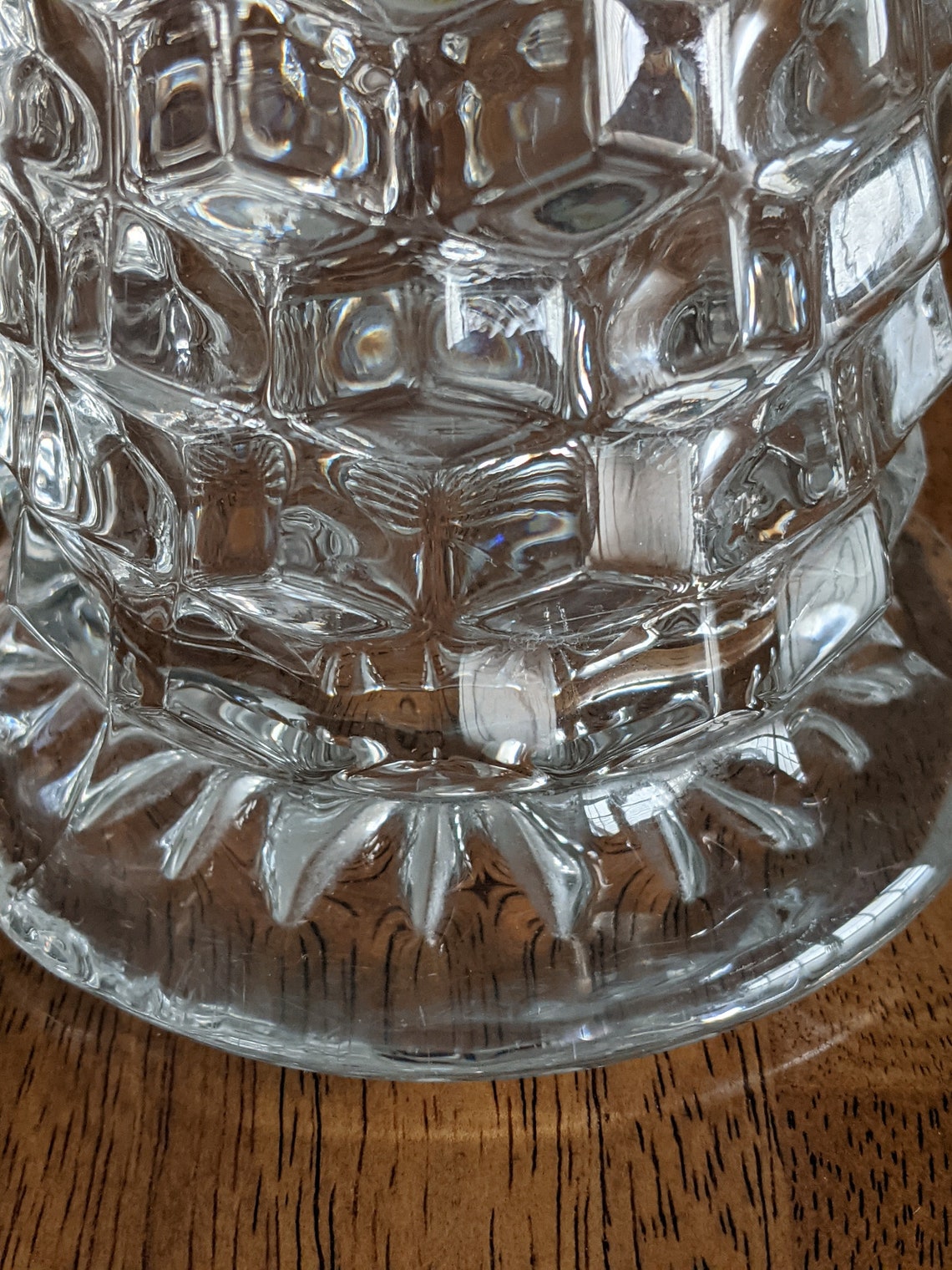 Cubist Glass Vase, Vintage, Mid Century Tumbling Cube Glass Vase With ...
