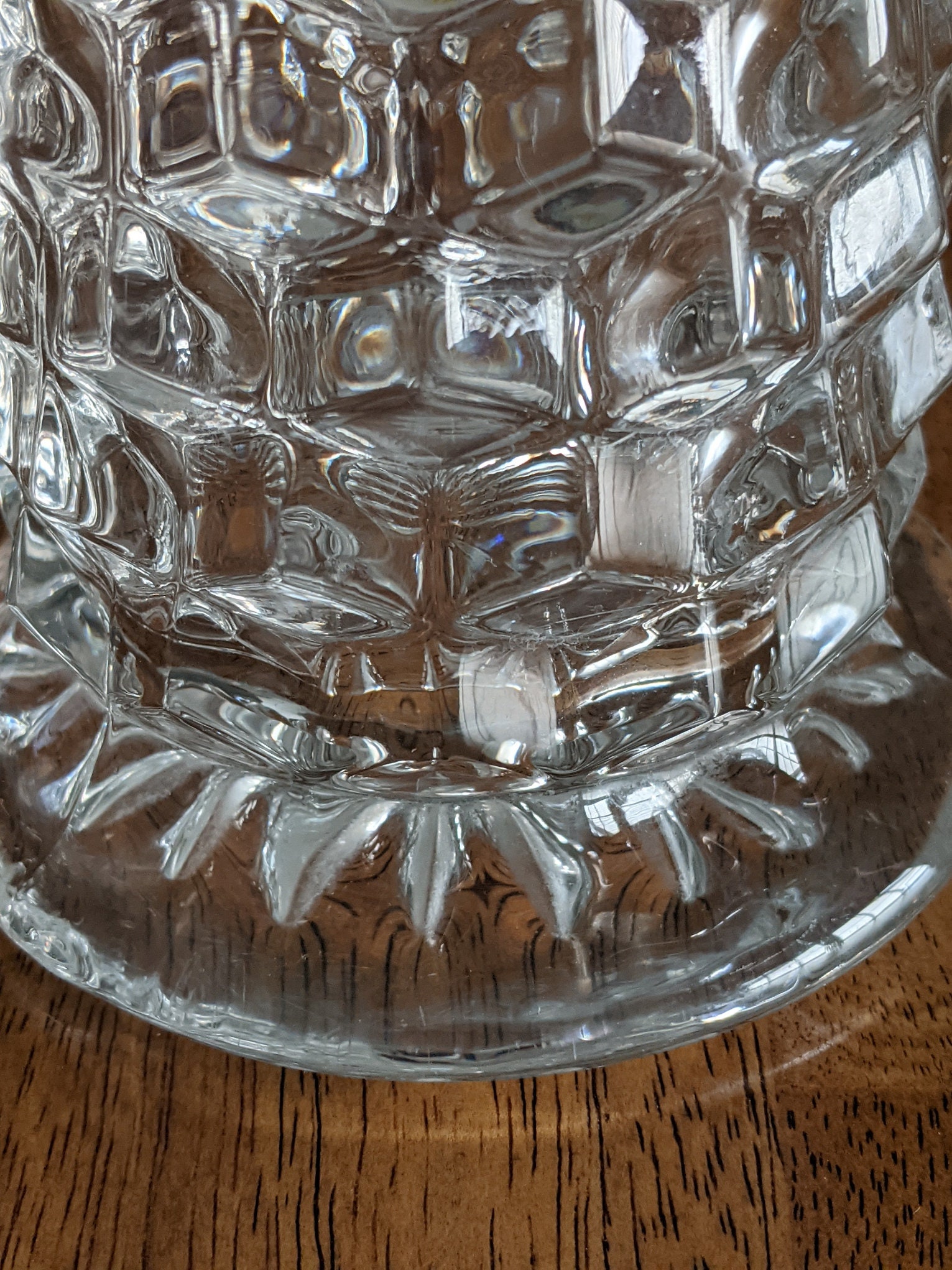 Cubist Glass Vase, Vintage, Mid Century Tumbling Cube Glass Vase With ...