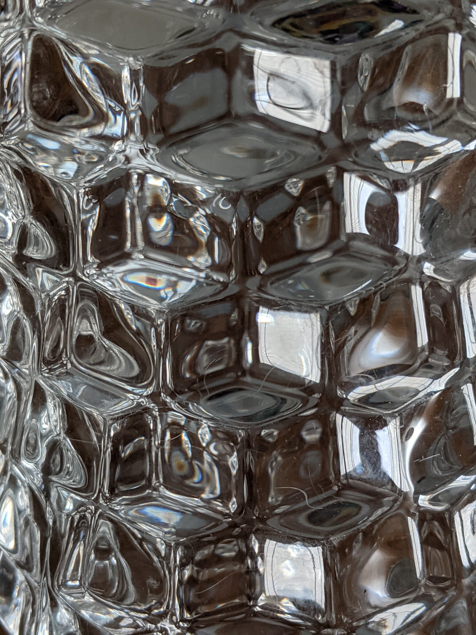 Cubist Glass Vase, Vintage, Mid Century Tumbling Cube Glass Vase With ...