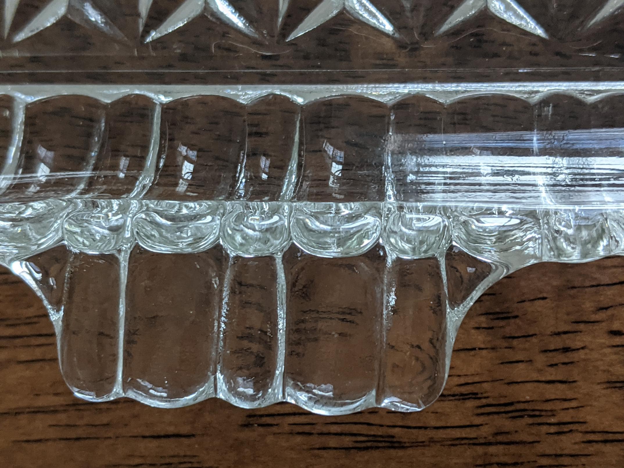 Anchor Hocking Serva-snack Cut Glass Snack Trays, Set of 4, Vintage ...