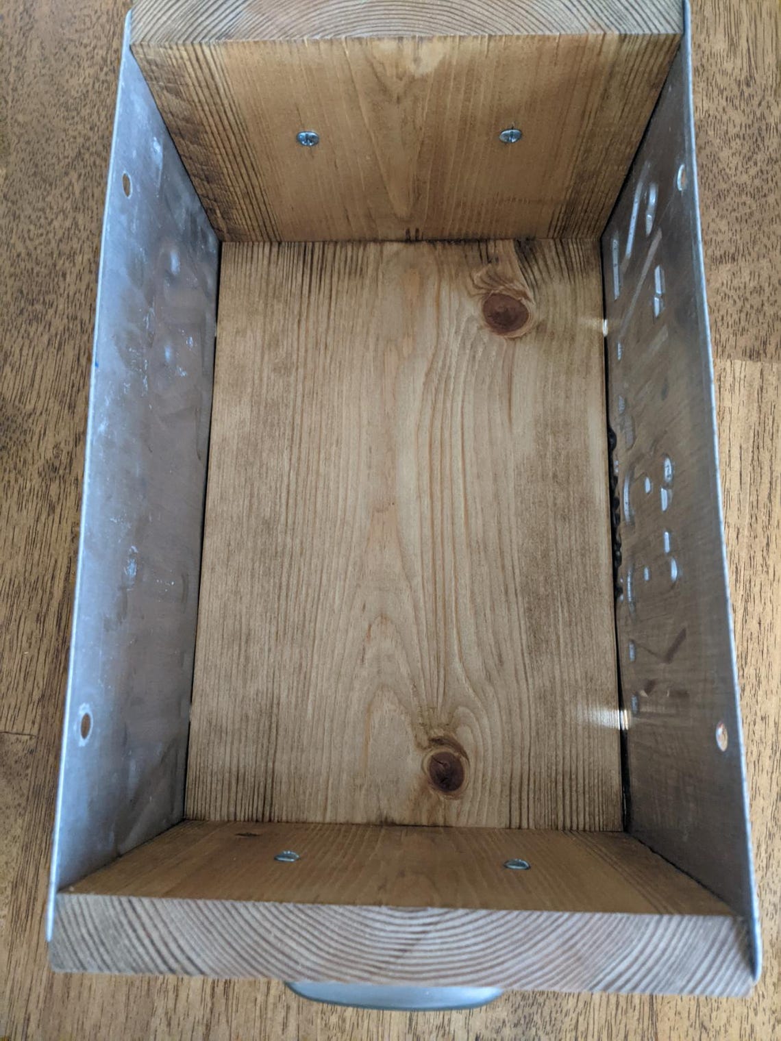 Recycled License Plate Box, Storage Box, Decorative Bin, Bar, Kitchen ...