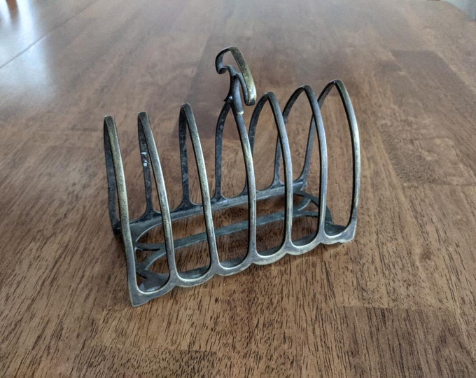 Brass Toast Rack, Vintage, 1920's, 6 Slot Toast Rack, Napkin Holder ...