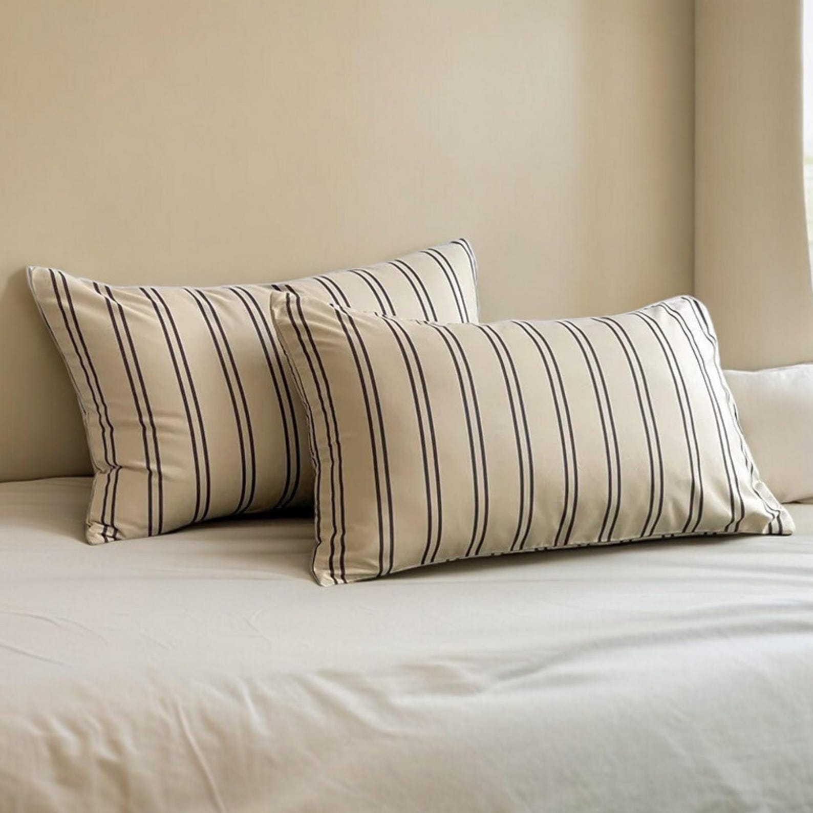 Stripe Elegant Bedding,duvet Set, Zipper Bedding, Farmhouse Chic Bed ...