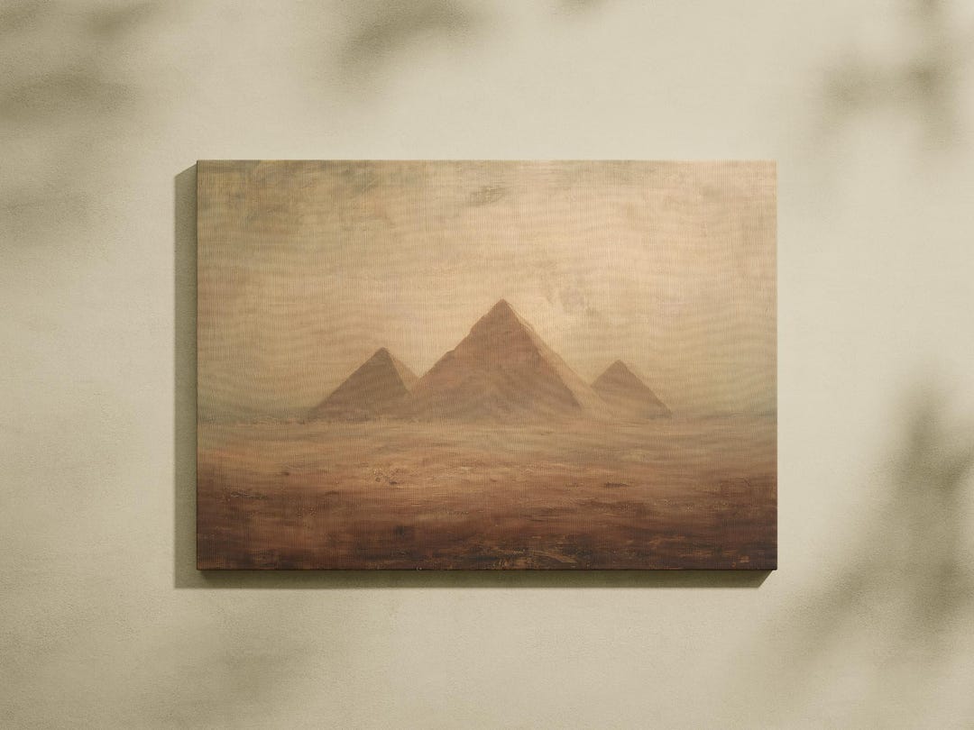 Pyramids in Egypt - Minimalist Digital Art Download in Earthy Tones - Etsy