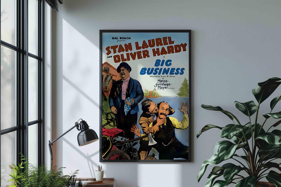 Classic Comedy Duo: Laurel and Hardy Vintage Poster - Instant Digital ...
