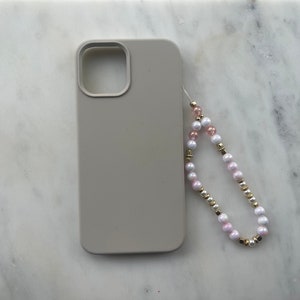 Baby Pink & Pearl Phone Charm Phone Strap Bead Phone Charm - Etsy