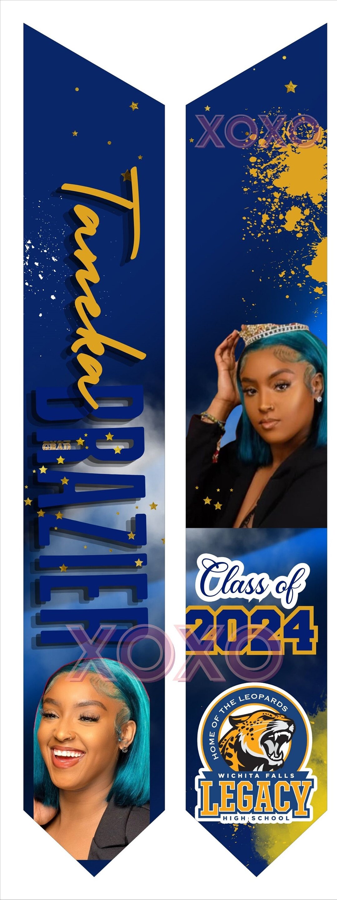 Custom Graduation Stole Template Editable DIY in Canva - Etsy