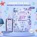 Editable Under the Sea Birthday Invitation Canva Template, Ocean Sea ...
