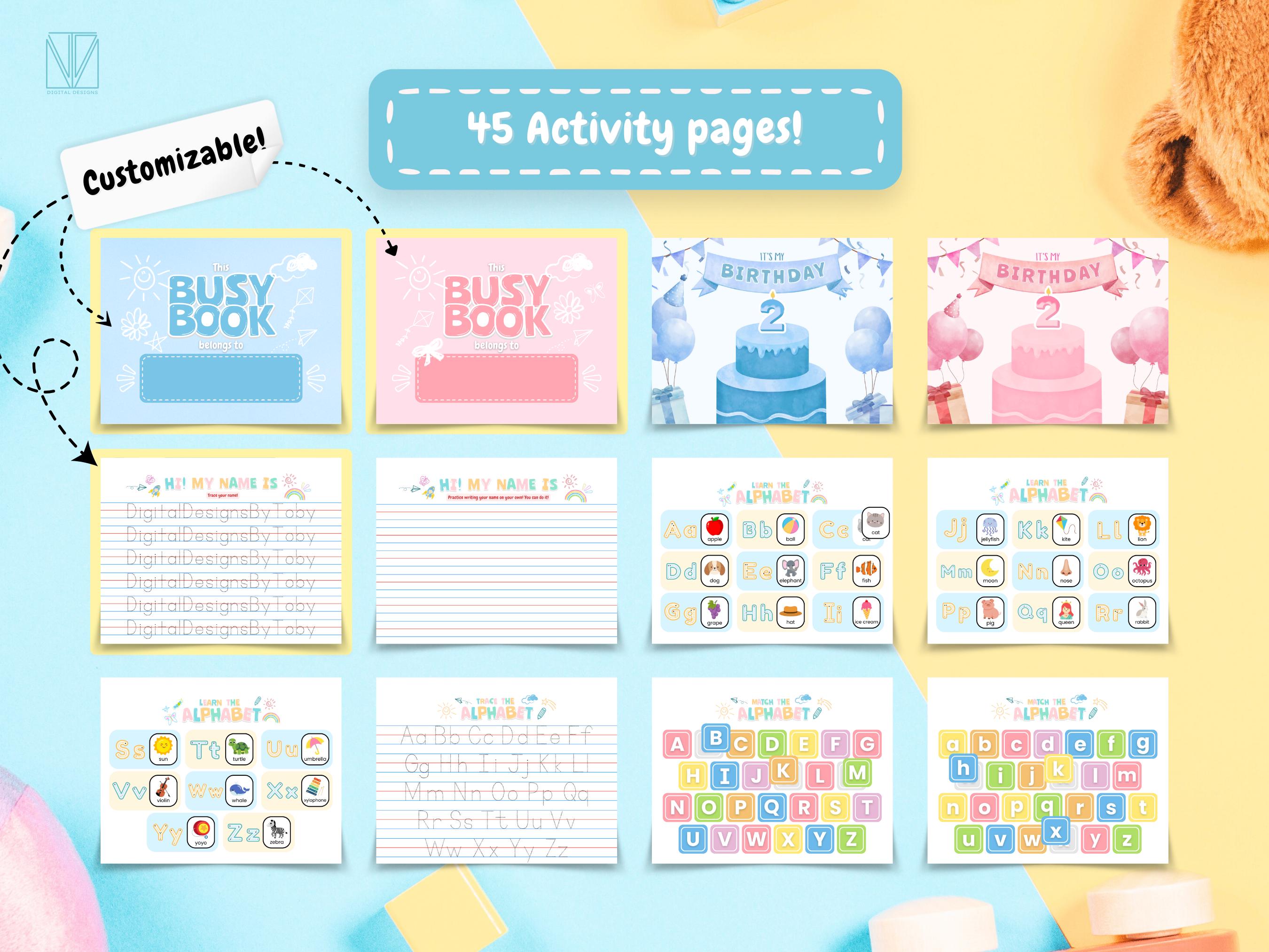Busy Book Printable Toddler Busy Book Learning Binder Homeschool ...