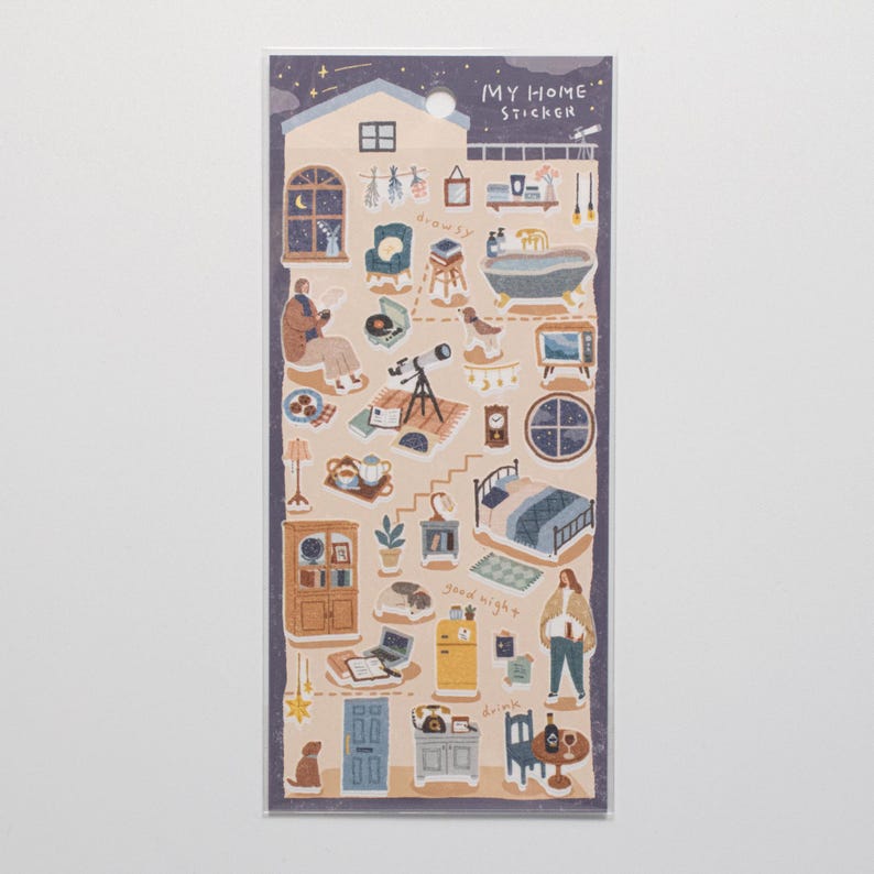 Japanese Planner Stickers 6 Types MIND WAVE My Home Themed Relax Rainy ...