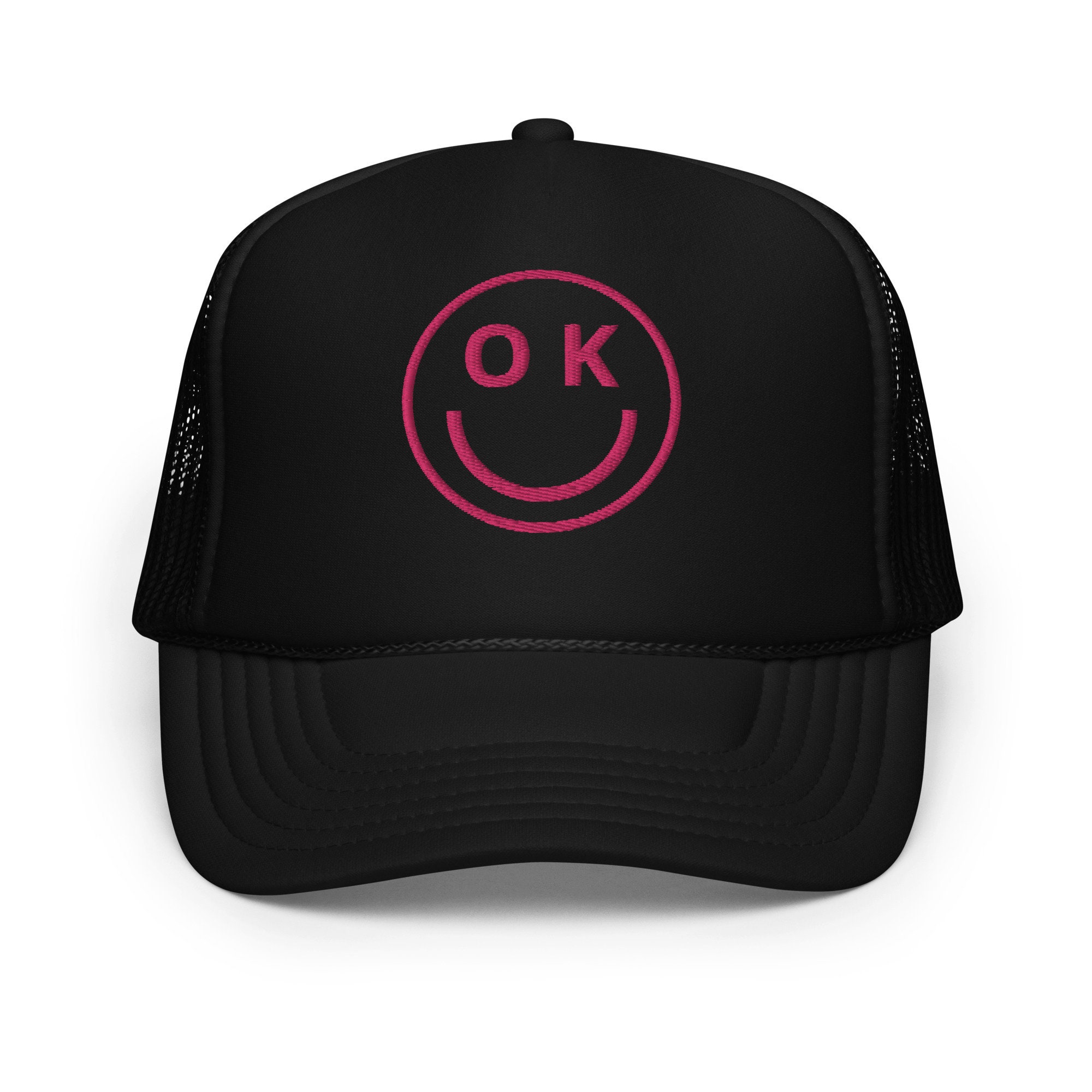 Smiley OK State in Pink Foam Trucker Hat - Etsy