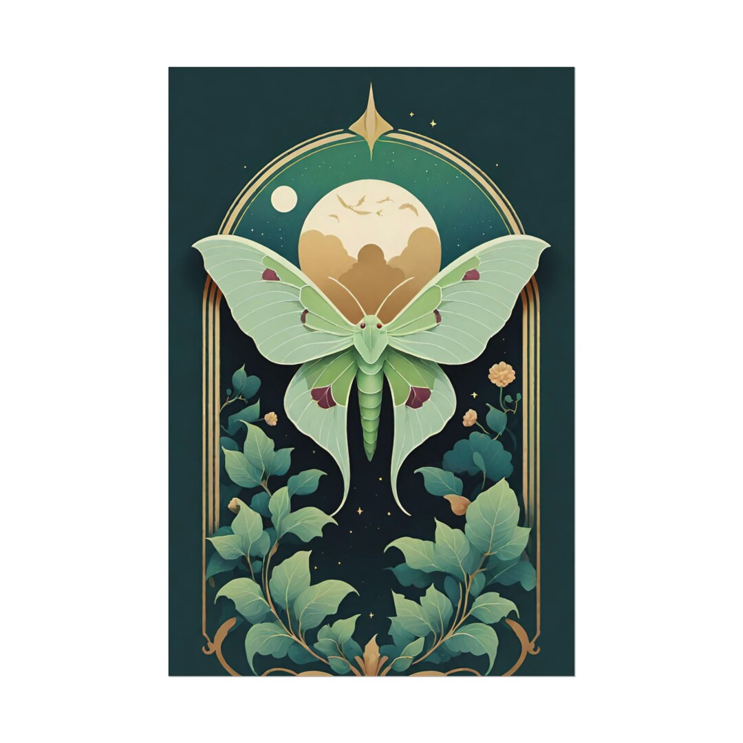 Luna Moth Poster - Etsy