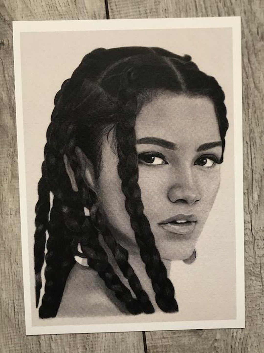 Zendaya Drawing - Etsy