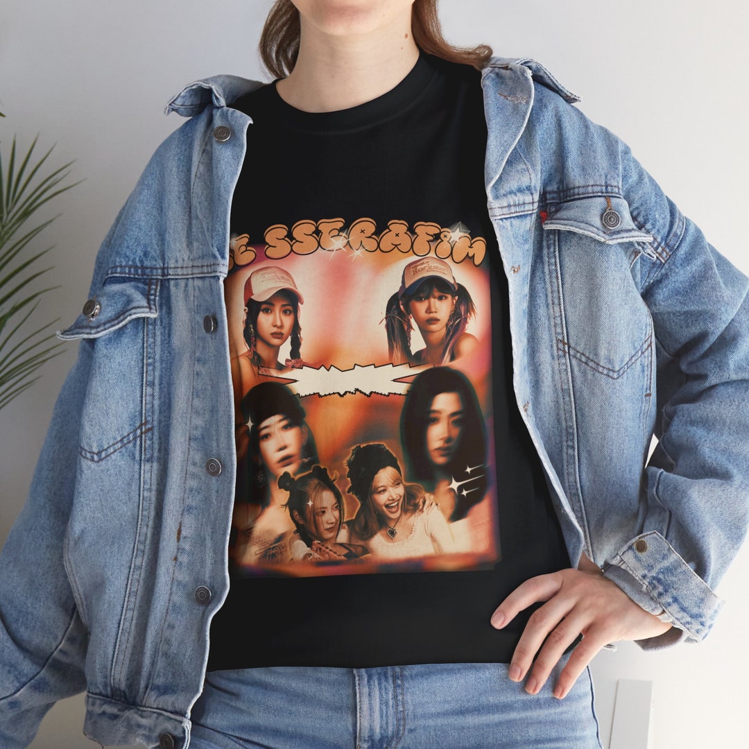 Le Sserafim Kpop Shirt, T-shirt Album Lesserafim, Vintage Graphic Kpop ...