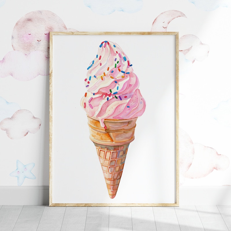 Ice Cream Poster - Etsy
