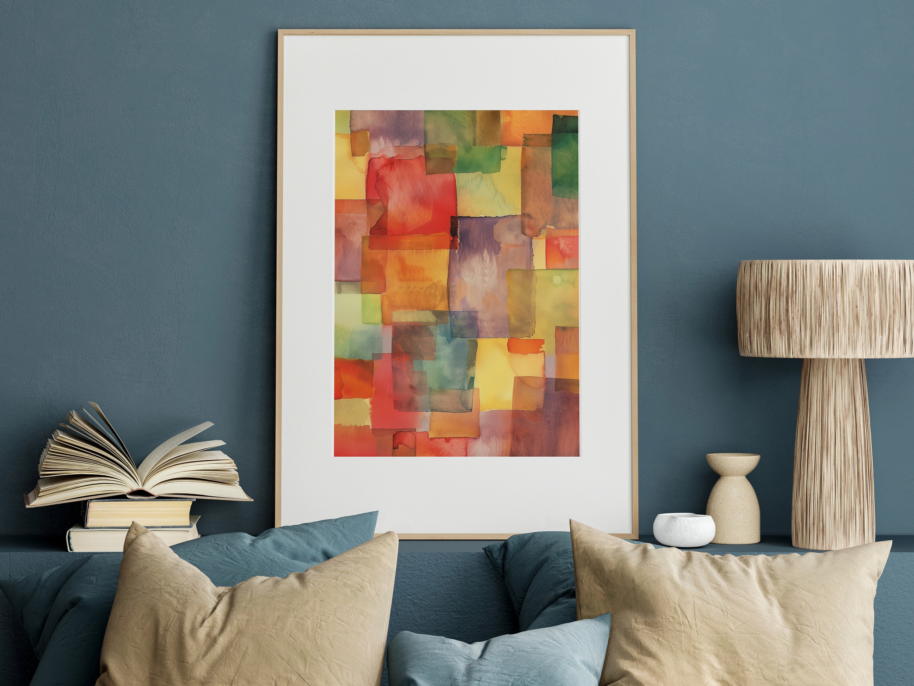 Colorful Modern Print, Abstract Wall Art, Contemporary Wall Decor ...