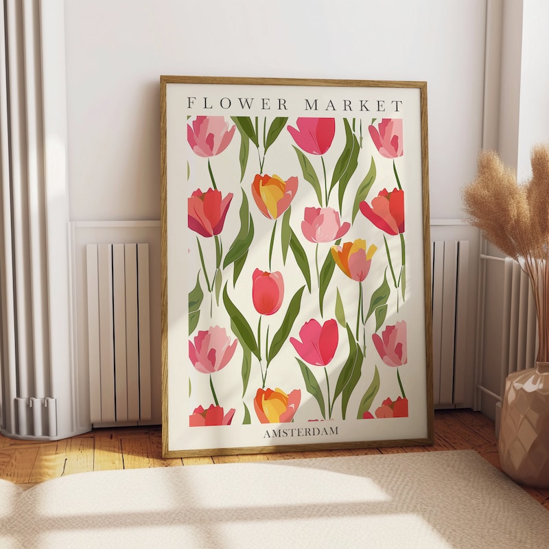 Pink Tulip Posters - Etsy UK