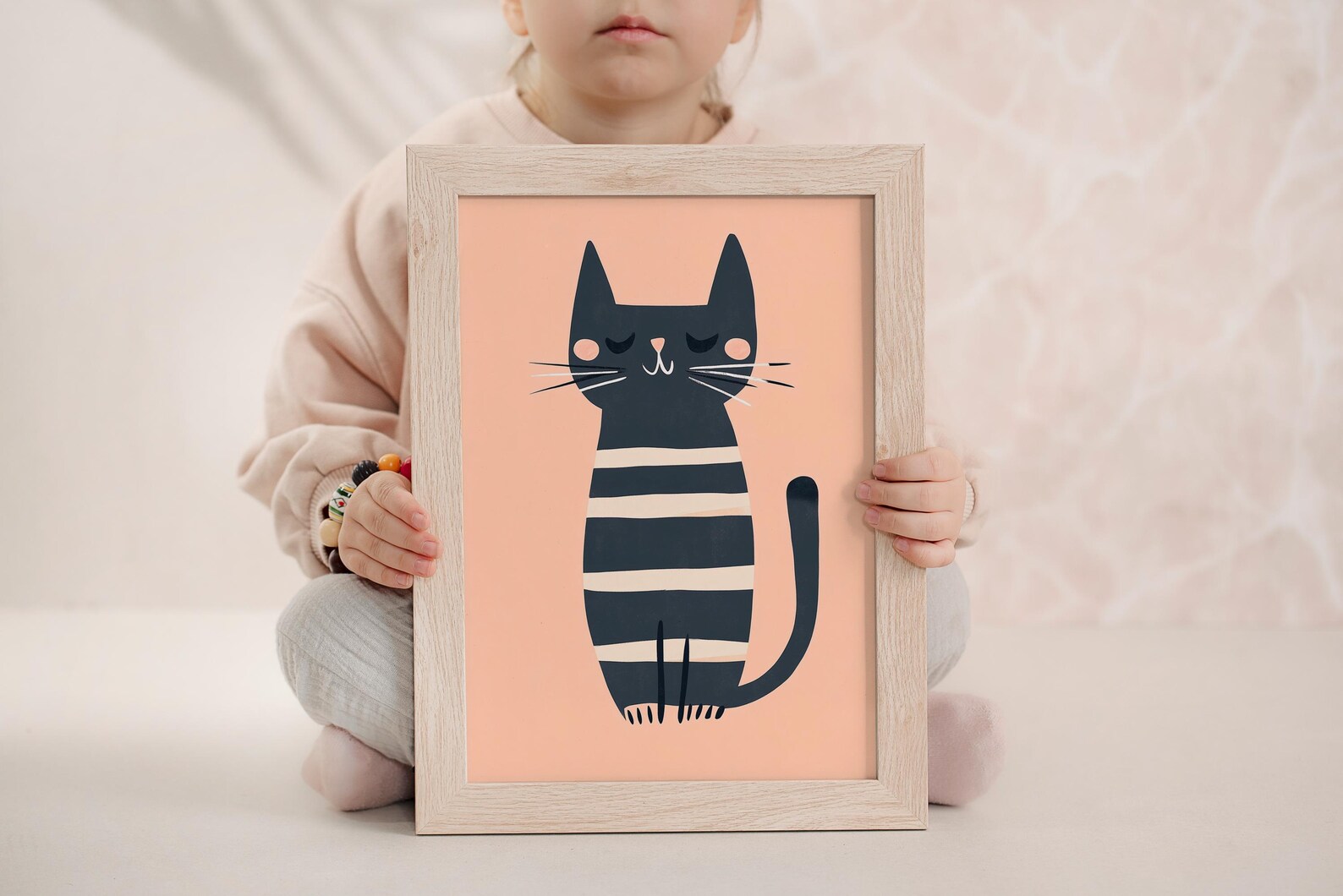 Colorful Cat Printable Poster, Nursery Cat Wall Art, Cute Cat Print ...