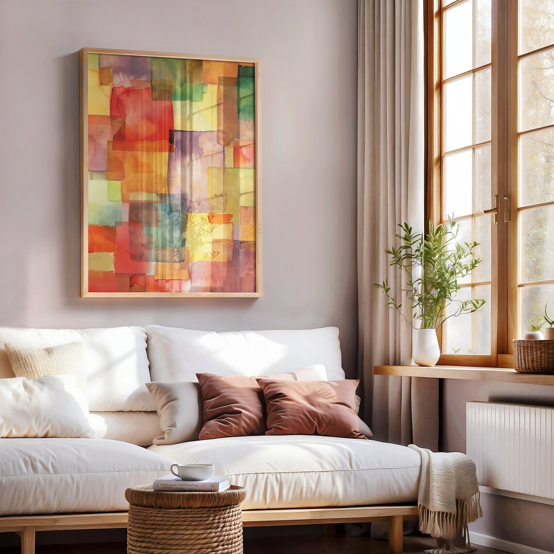 Colorful Modern Print, Abstract Wall Art, Contemporary Wall Decor ...