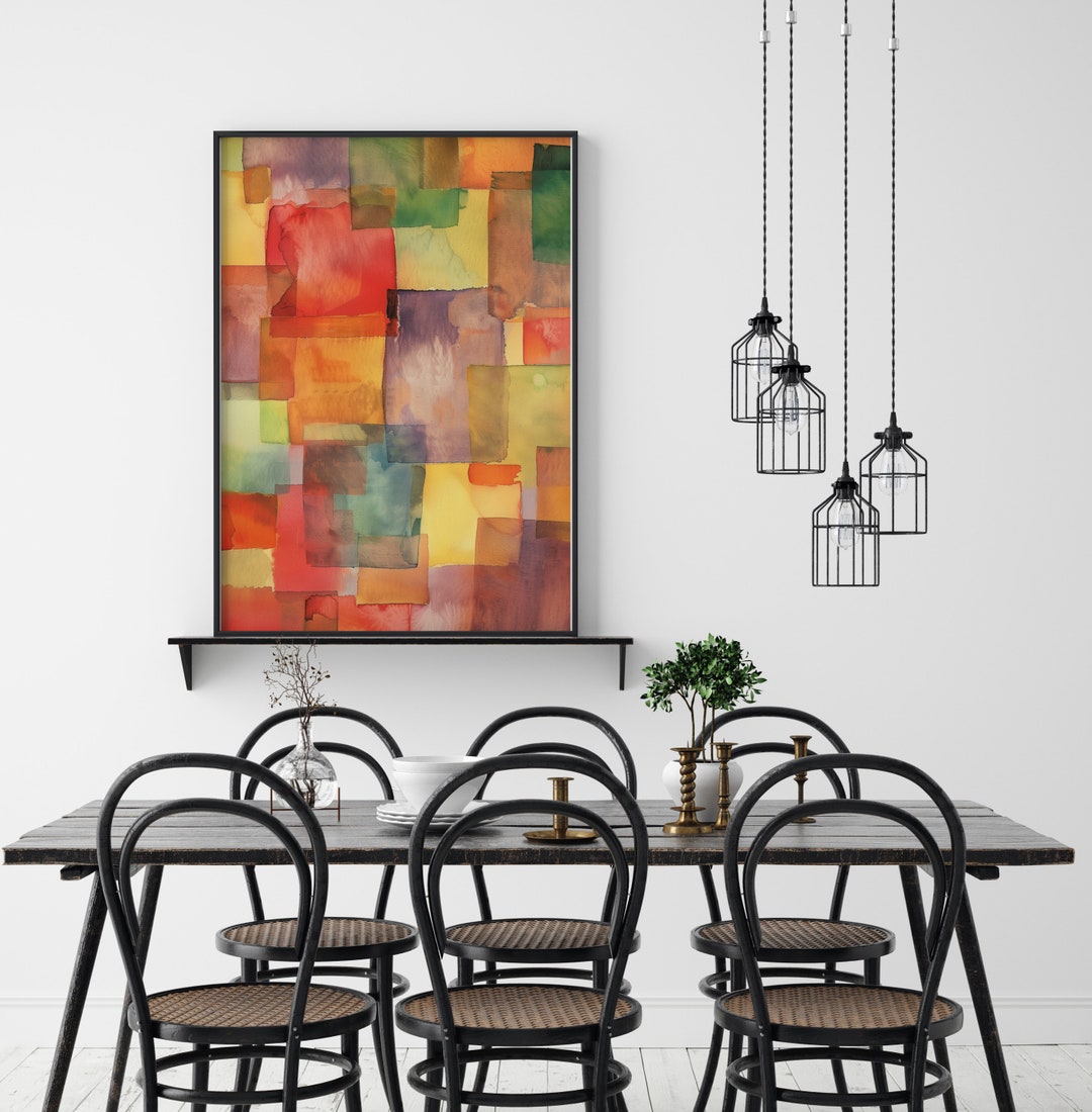 Colorful Modern Print, Abstract Wall Art, Contemporary Wall Decor ...