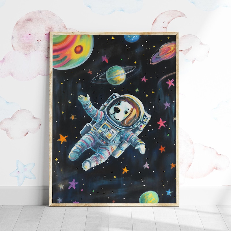 Space Dog Art - Etsy