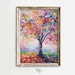 Colorful Tree Landscape Printable, Abstract Tree Wall Art, Vibrant ...