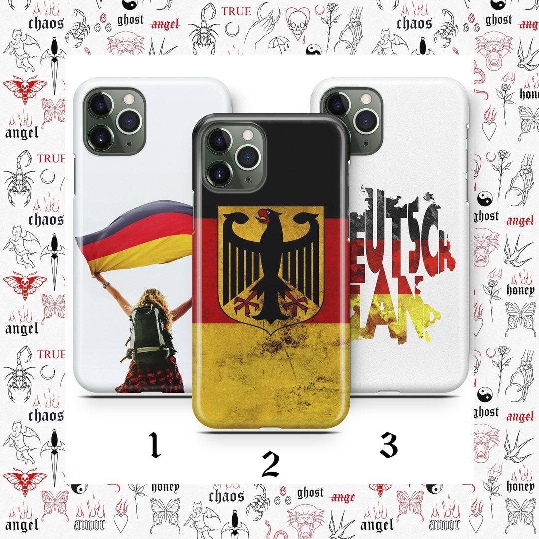 German Flag 2 Phone Case for Apple iPhone 11 12 13 14 15 16 E 17 Air ...
