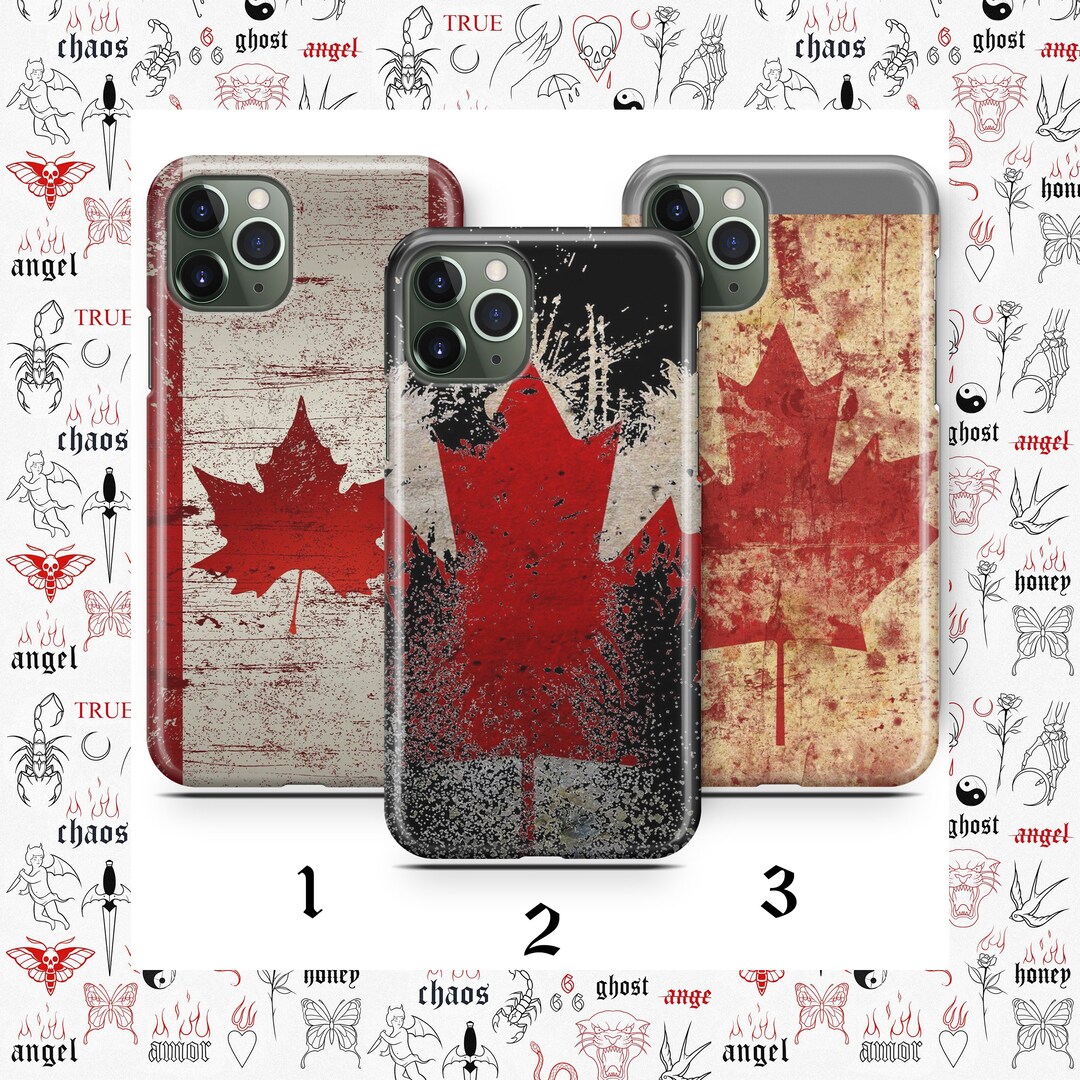 Canadian Flag 6 Phone Case for Apple iPhone 11 12 13 14 15 16 E 17 Air ...