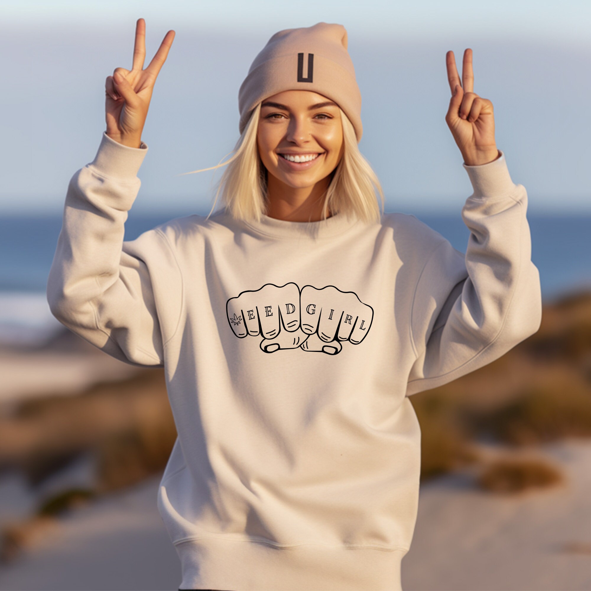 Weed Girl Tatted Knuckles Svg, 4/20 Printable Art Eps, Cannabis Loving ...