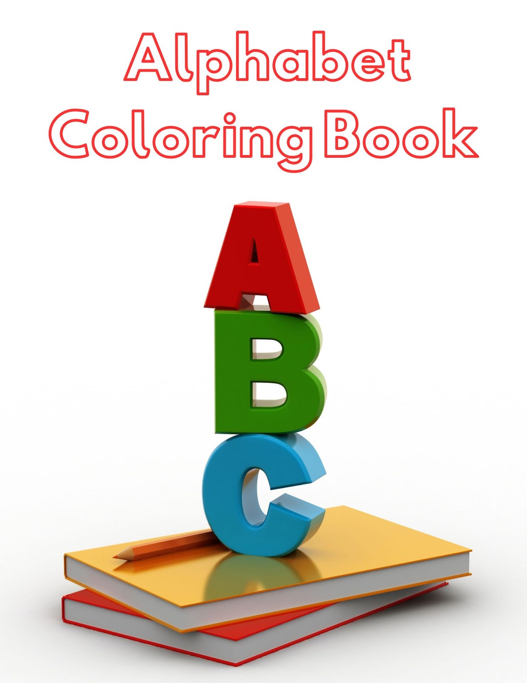 Kids Alphabets Coloring Book - Etsy