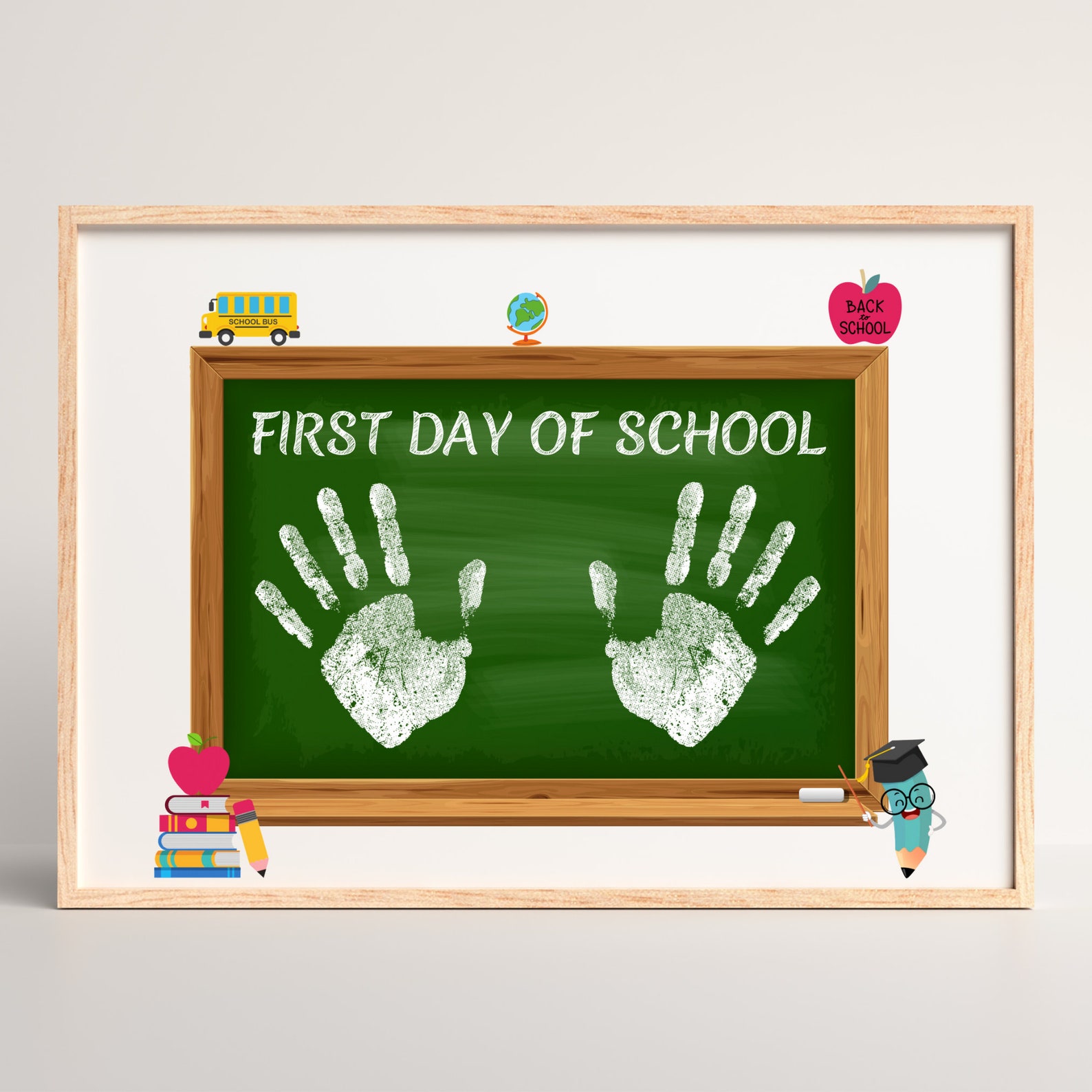 First Day of School Handprint Craft, Back to School Printable ...