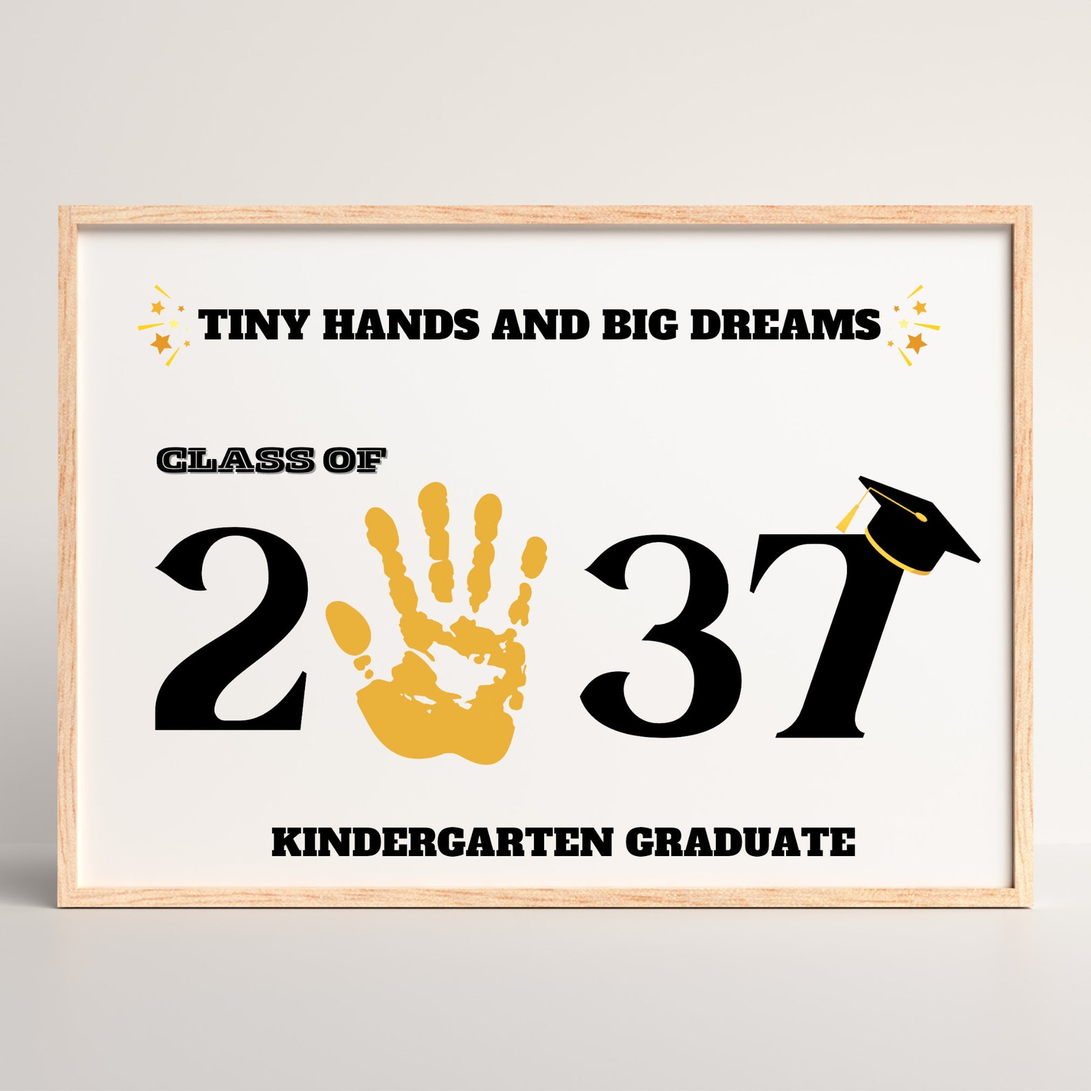 Kindergarten Handprint Craft, Graduation Handprint Keepsake, Printable ...